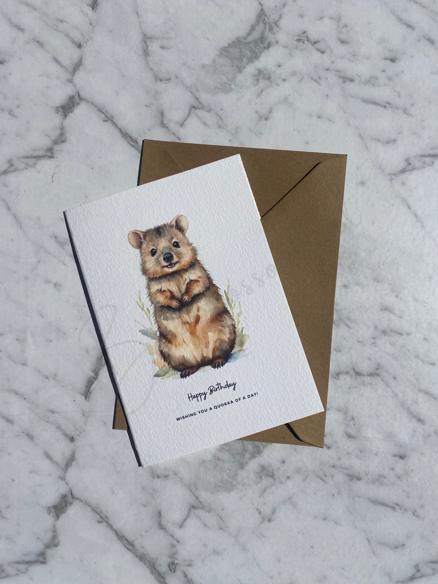 Australian Native Quokka Greeting Card - Including Envelope (A6 10.5 X ...