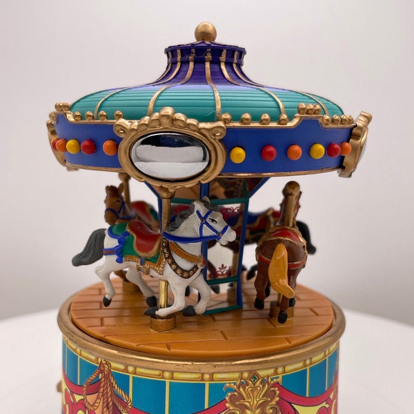 Vintage Enesco Carousel Music Box - Etsy