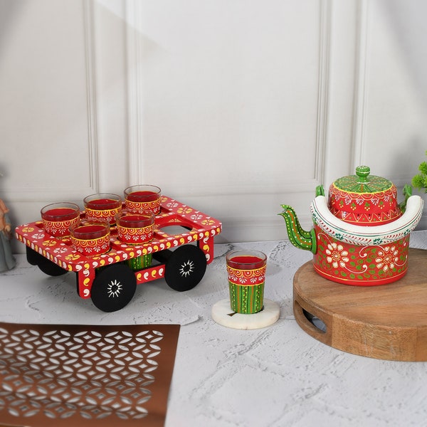 Hand Painted Tea Set - Etsy