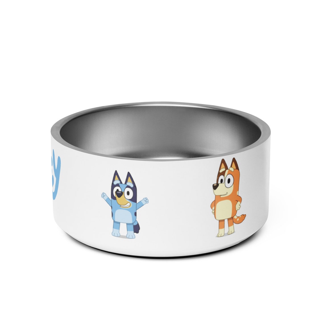 Bluey Family Pet Bowl Stainless Steel Dish With Anti-slip Base for Safe ...