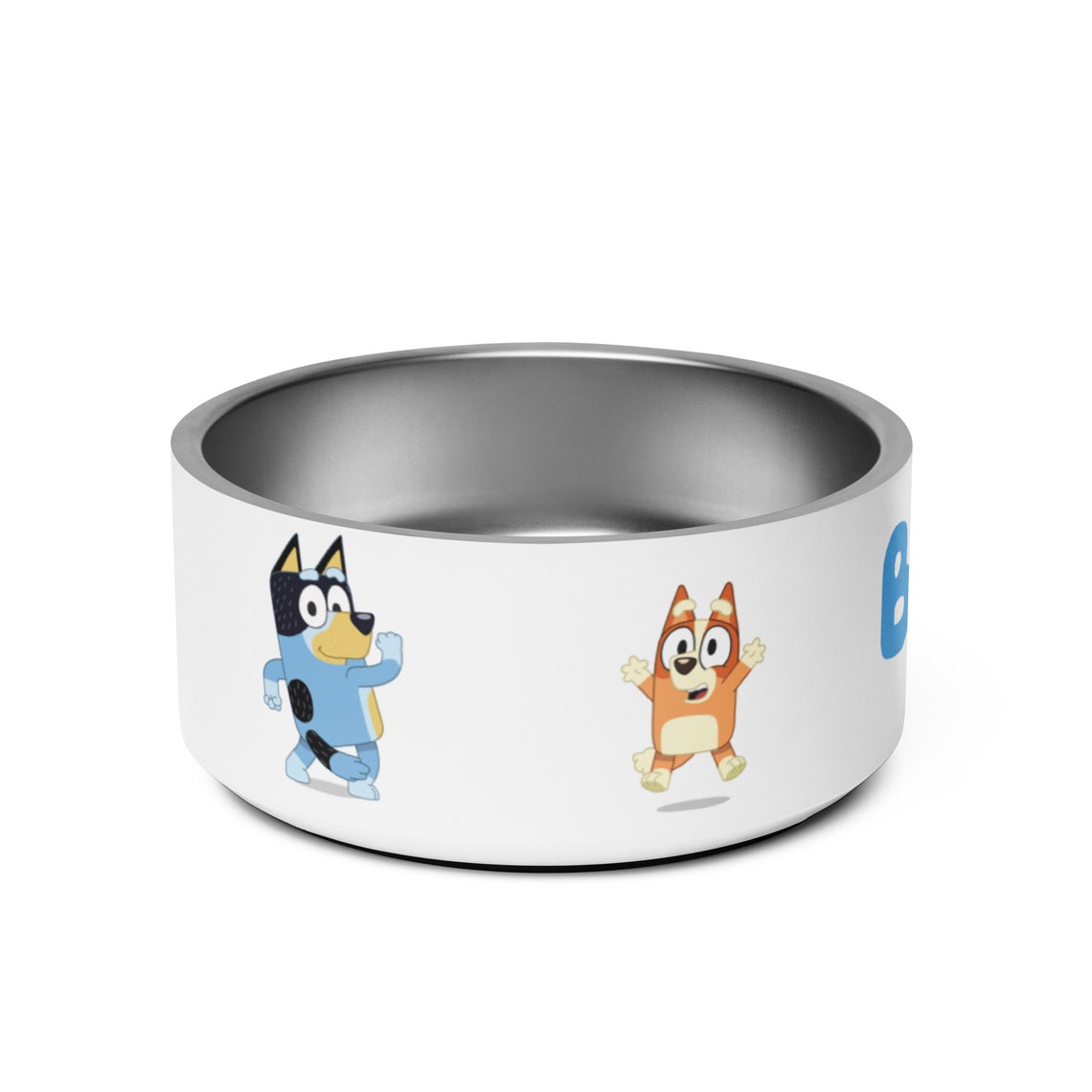 Bluey Family Pet Bowl Stainless Steel Dish With Anti-slip Base for Safe ...