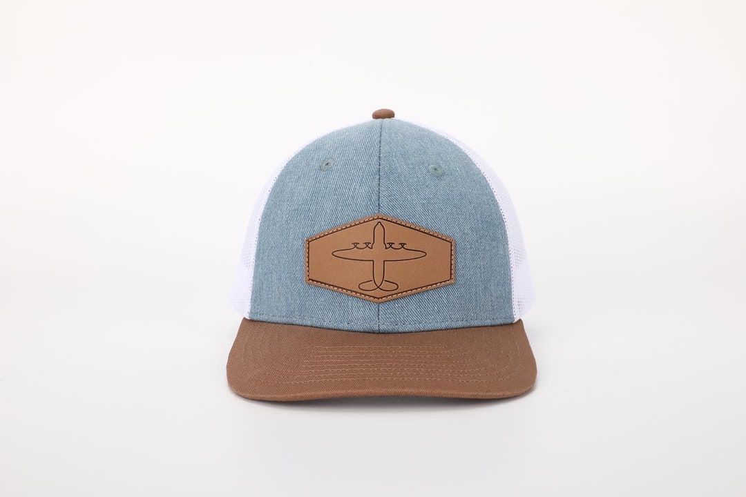 C130 Trucker Hat - 6 Panel Blue/brown/white - Adult/youth Sizes - Etsy