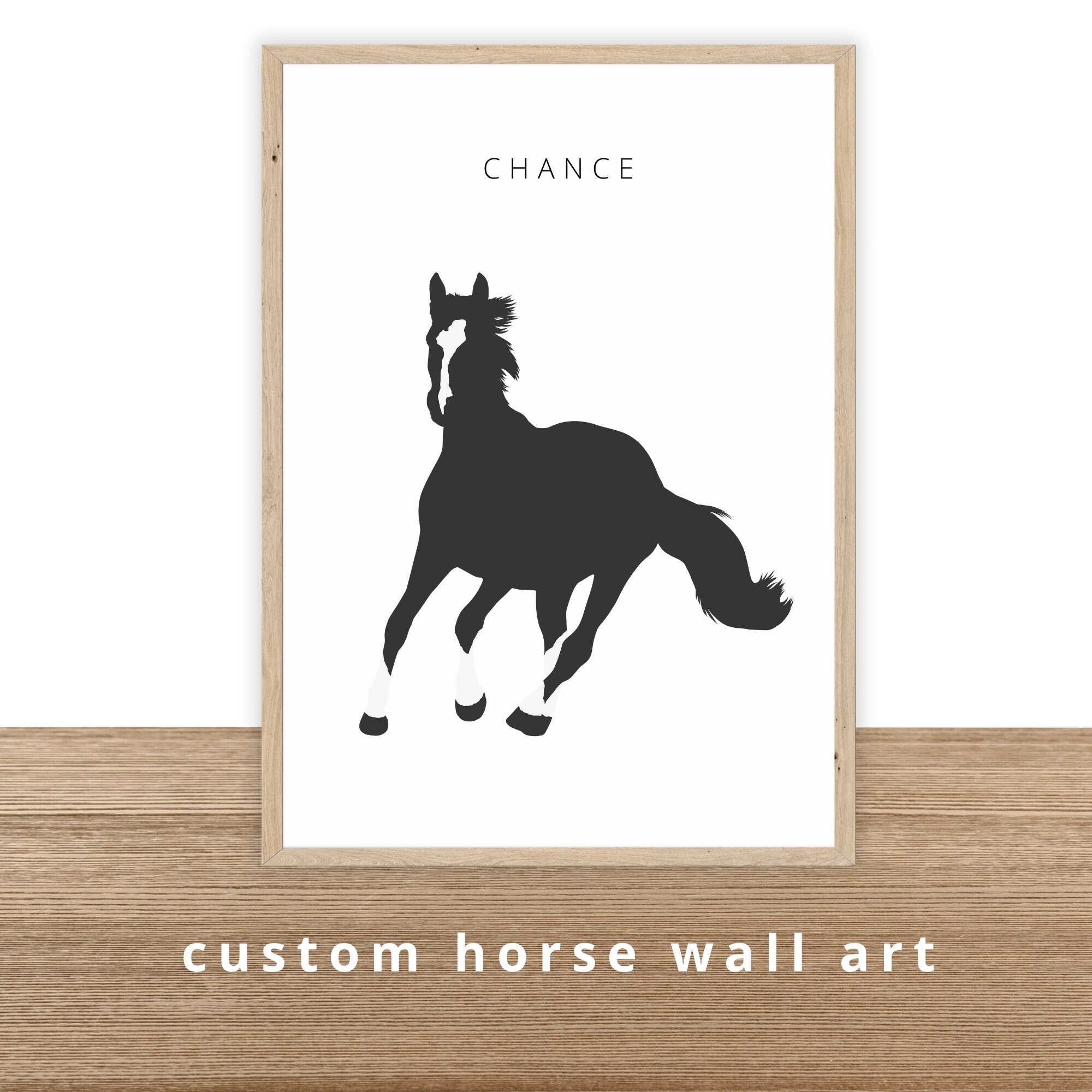 Custom Horse Art Custom Horse Gift Custom Horse Wall Art Horse ...