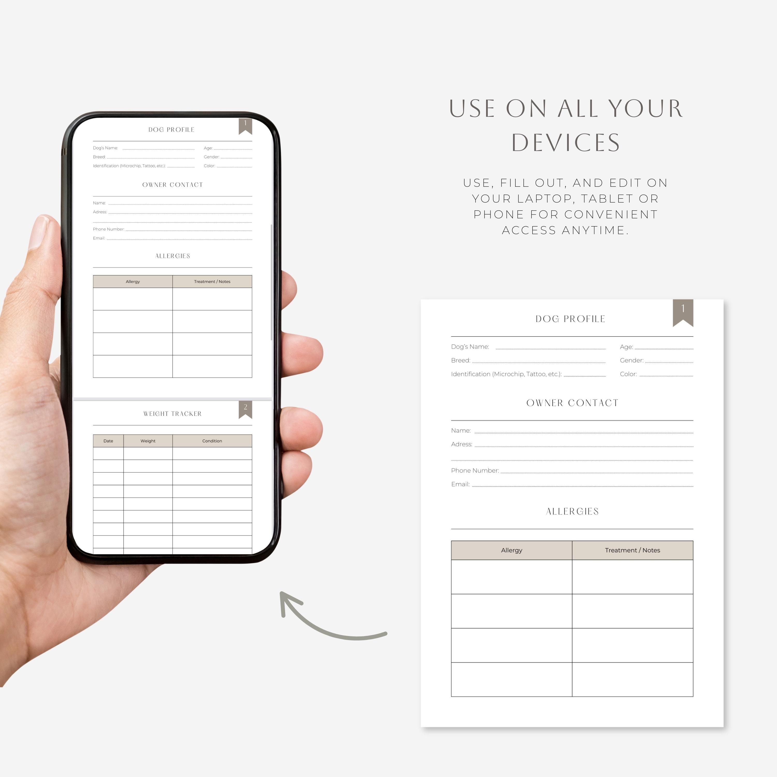 Pet Feeding Planner Bundle | Dog, Cat & Horse Meal Trackers (PDF ...