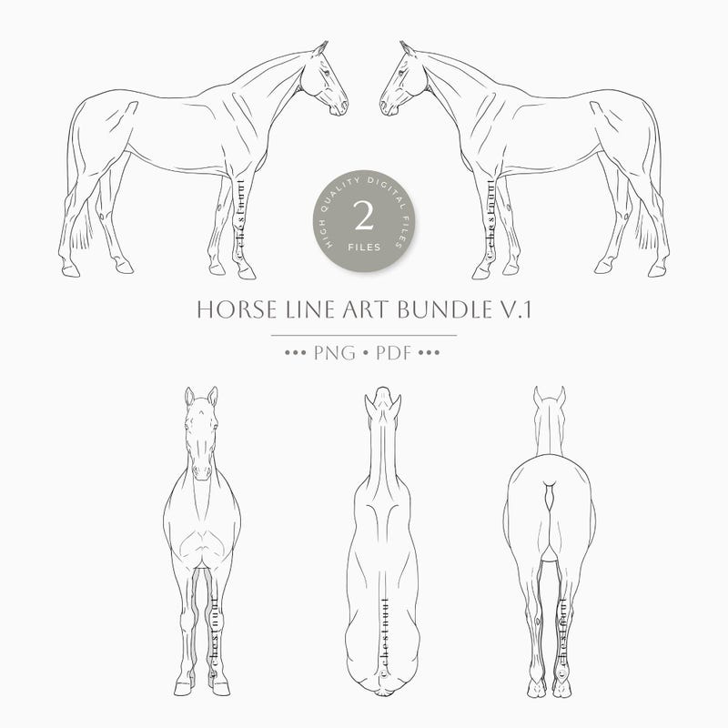 Horse Art Line Drawing - Etsy