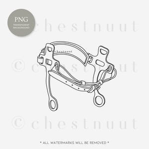Horse Bits Lineart Bundle | Equine Worksheet | Horse Bridle Bits ...