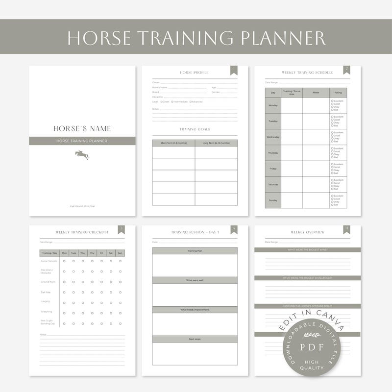 Horse Riding Journal - Etsy