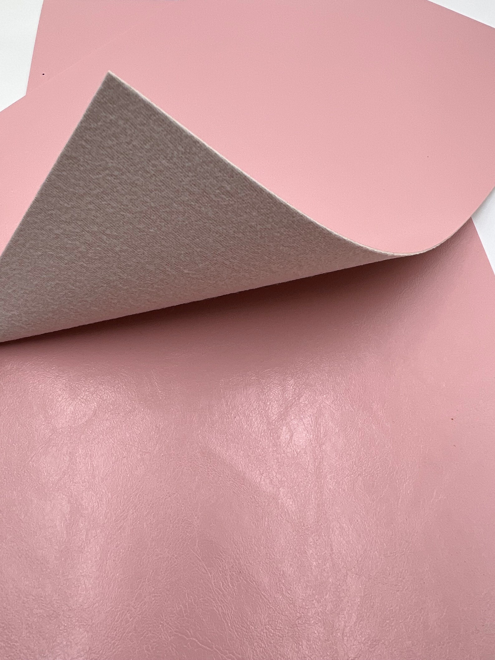 OIL WAX Design Solid Rose Pink Color Vegan Leather Sheets 7.7x13 DIY Hairbows, Belts , Making ...