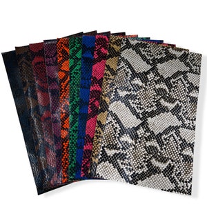 SNAKE Design Rose Red Color Textured Faux Leather Sheets - Etsy