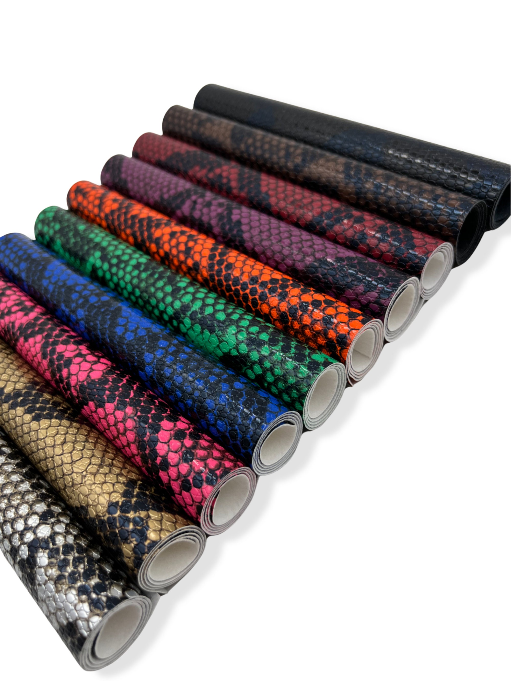 SNAKE Design Rose Red Color Textured Faux Leather Sheets - Etsy