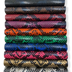 SNAKE Design Rose Red Color Textured Faux Leather Sheets - Etsy