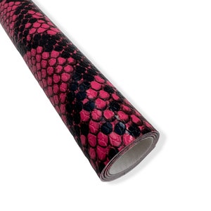 SNAKE Design Rose Red Color Textured Faux Leather Sheets - Etsy