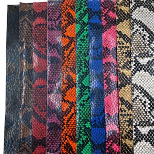 SNAKE Design Rose Red Color Textured Faux Leather Sheets - Etsy