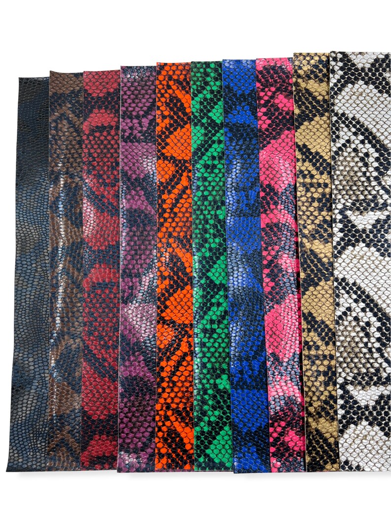 SNAKE Design Rose Red Color Textured Faux Leather Sheets - Etsy