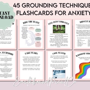 Grounding Techniques, Coping Skills Cards, Anxiety Cards, Calming ...