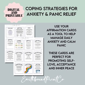 Grounding Techniques, Coping Skills Cards, Anxiety Cards, Calming ...