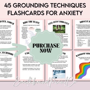 Grounding Techniques, Coping Skills Cards, Anxiety Cards, Calming ...