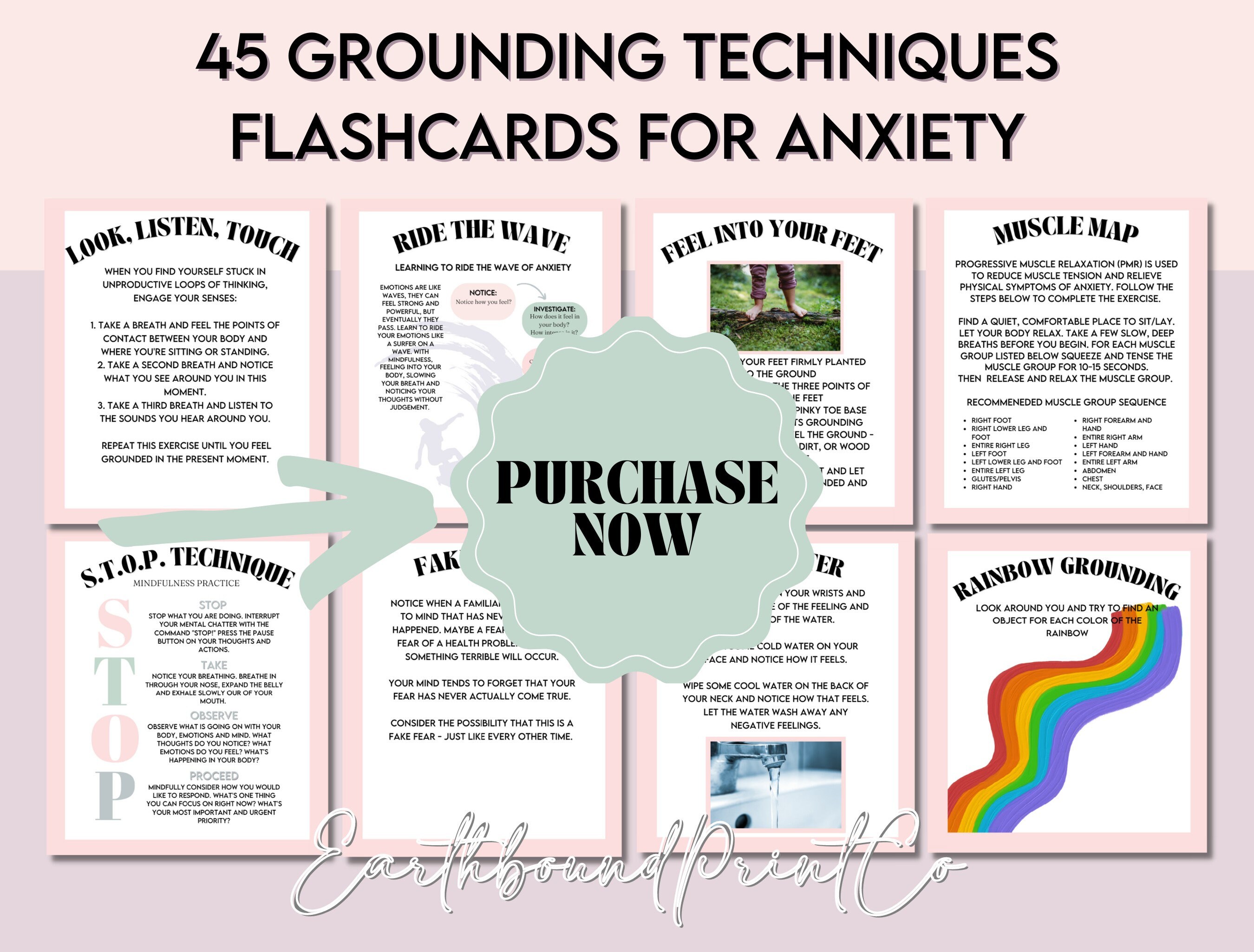 Grounding Techniques, Coping Skills Cards, Anxiety Cards, Calming ...