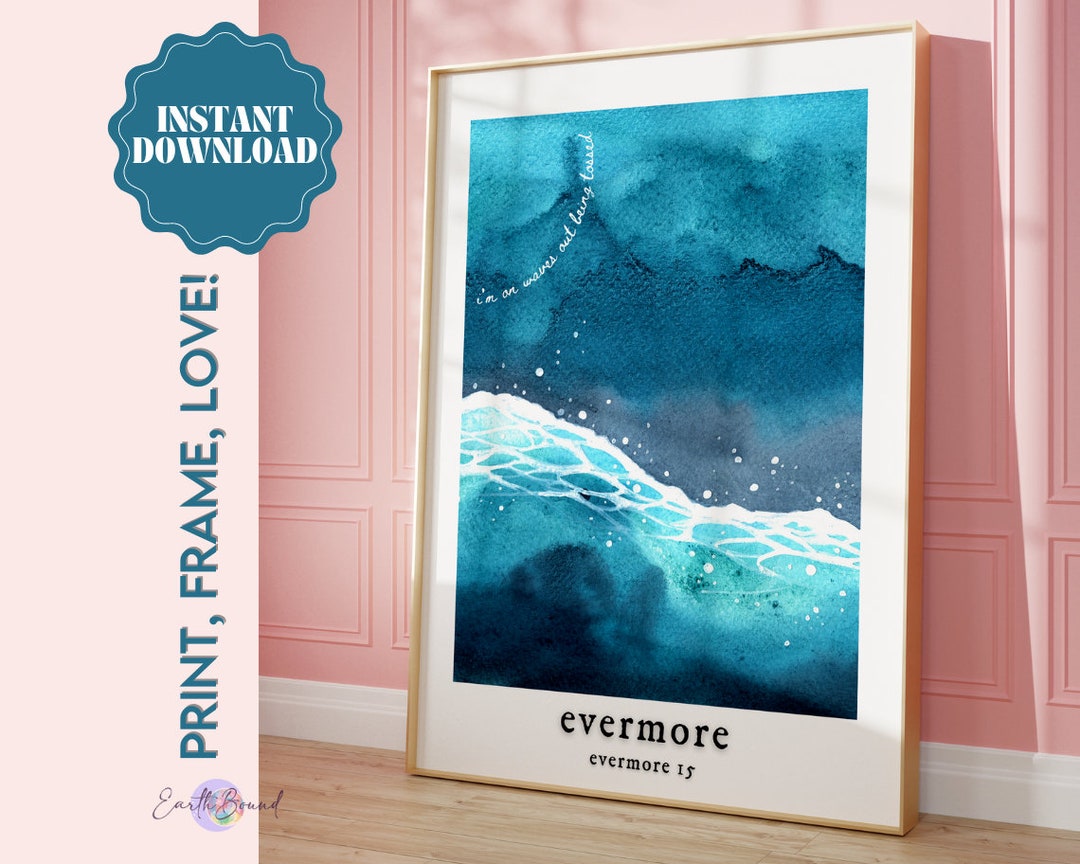 Taylor Inspired Wall Art | Evermore Poster | Music Therapy | Lyric Art ...