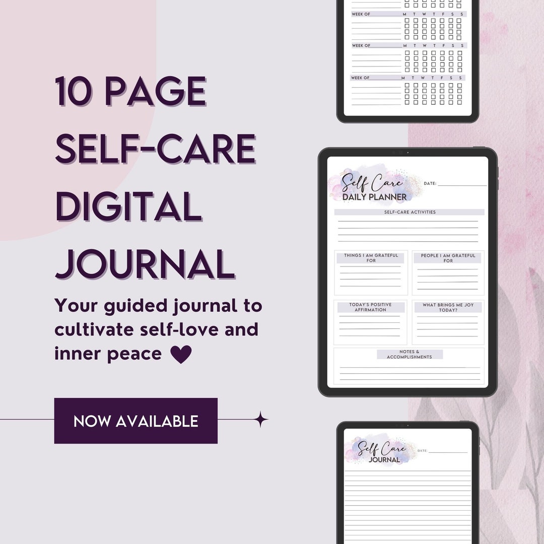 Self Care Planner | Self Care Kit Worksheets | Gratitude Workbook ...