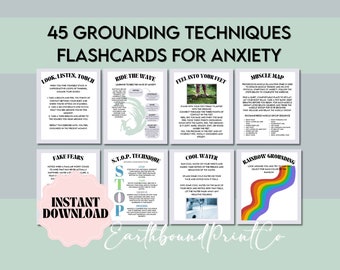 Grounding Techniques, Coping Skills Cards, Anxiety Cards, Calming ...