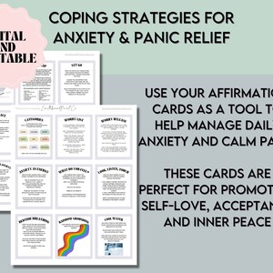 Grounding Techniques Coping Skills Cards Anxiety Cards - Etsy UK