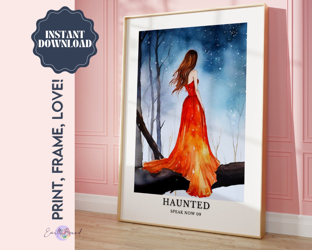 Taylor Inspired Wall Art Haunted Poster Music Therapy Lyric Art ...
