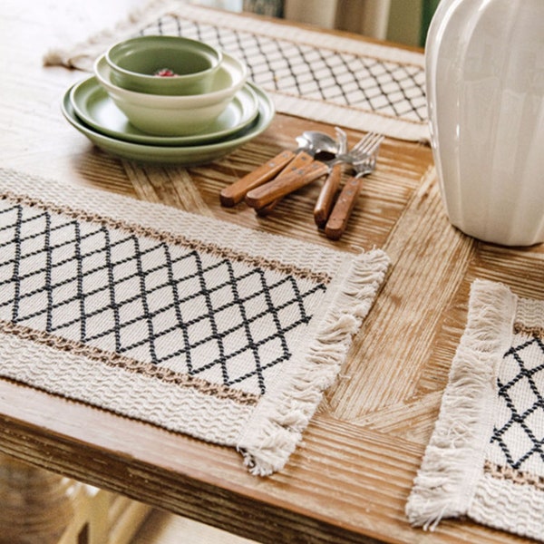 Coloured Woven Placemats at Gabrielle Pillinger blog