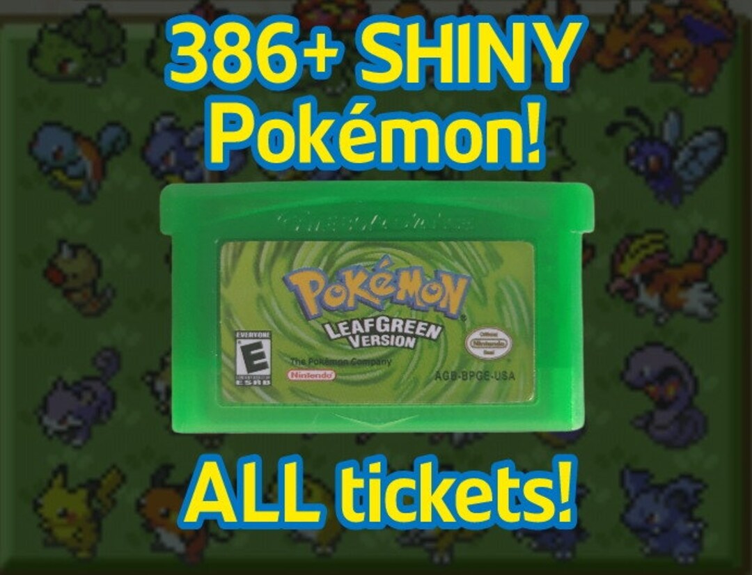 UNLOCKED Pokémon Leafgreen Cartridge 386 Shiny Pokemon All Event ...