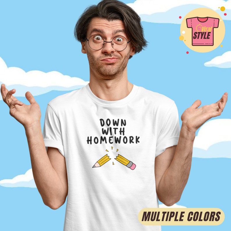 Down With Homework Simpsons Themed T-shirt Bart Simpson Mad Magazine ...
