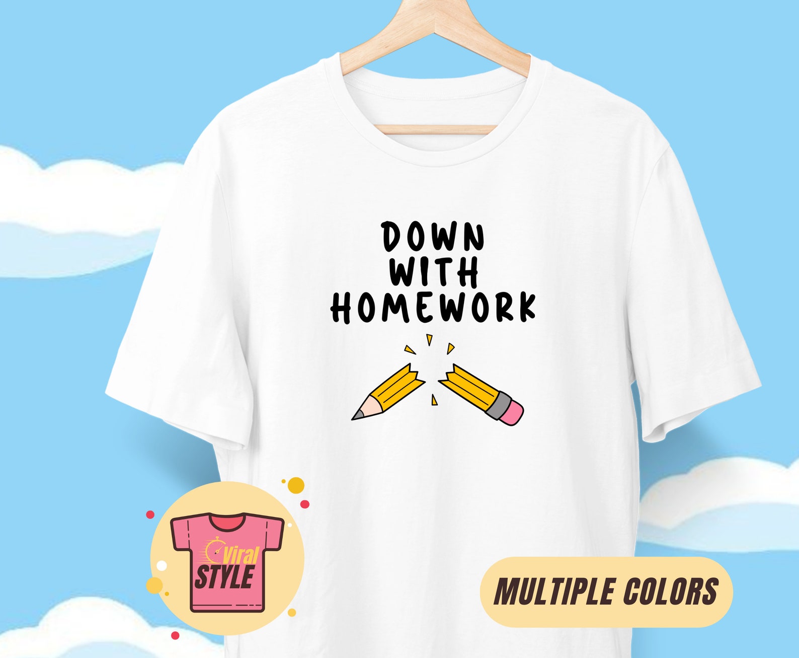 Down With Homework Simpsons Themed T-shirt Bart Simpson Mad Magazine ...