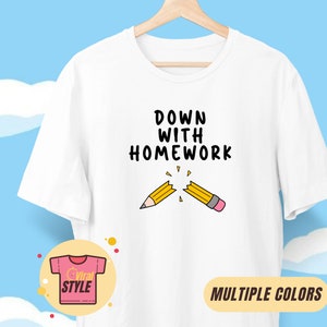Down With Homework Simpsons Themed T-shirt Bart Simpson Mad Magazine ...