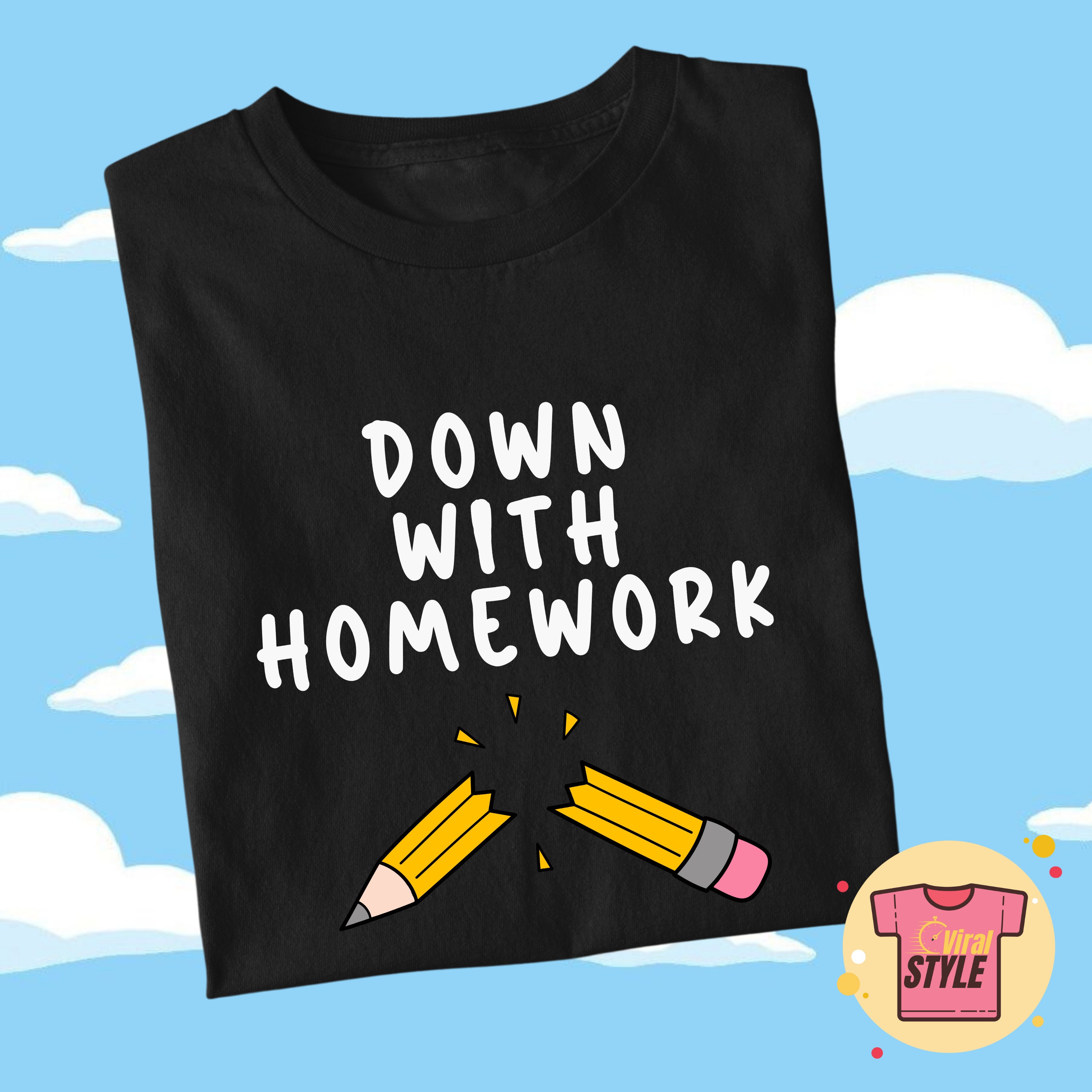 Down With Homework Simpsons Themed T-shirt Bart Simpson Mad Magazine ...
