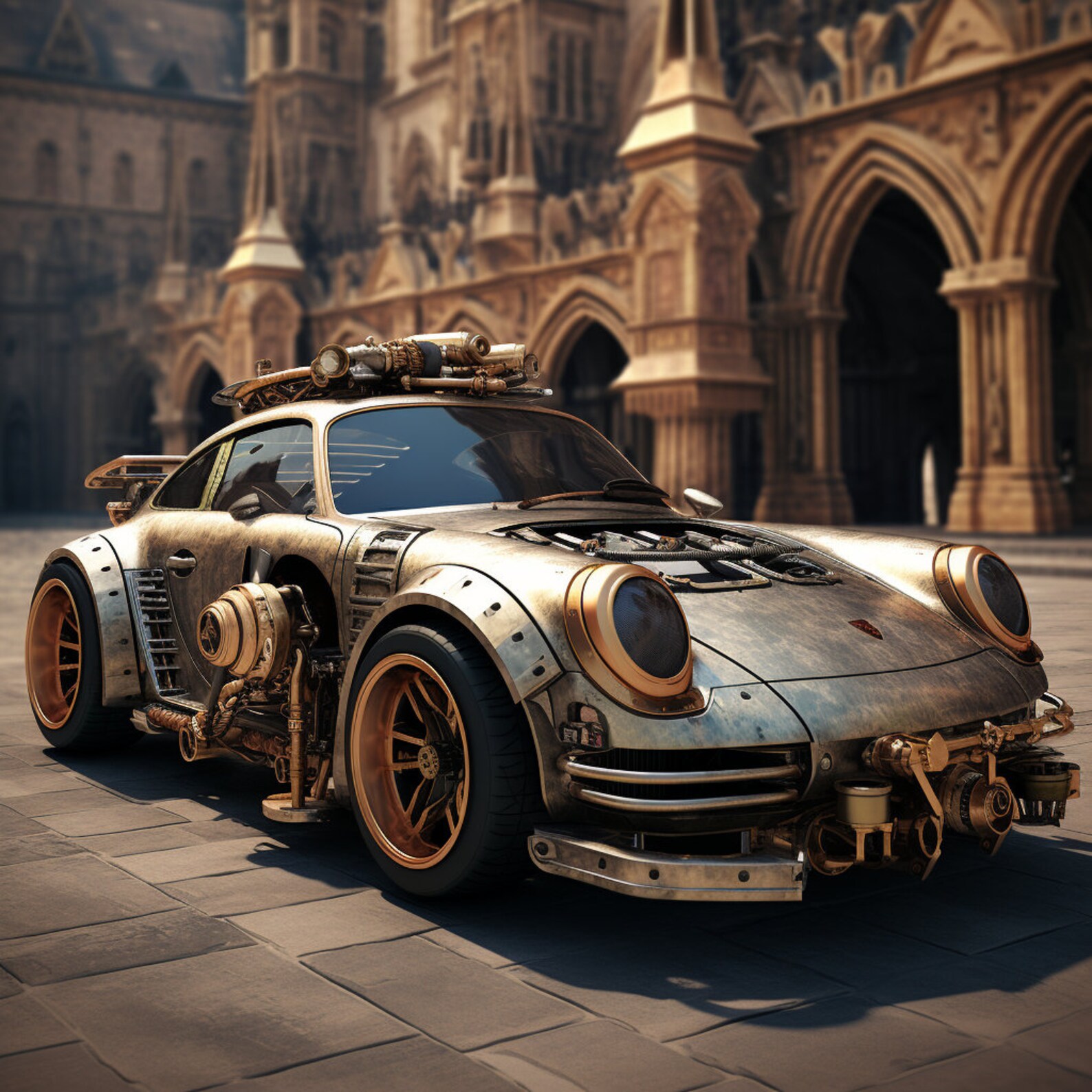 Digital Art Steampunk Porsche 911 600dpi 2k Resolution - Etsy