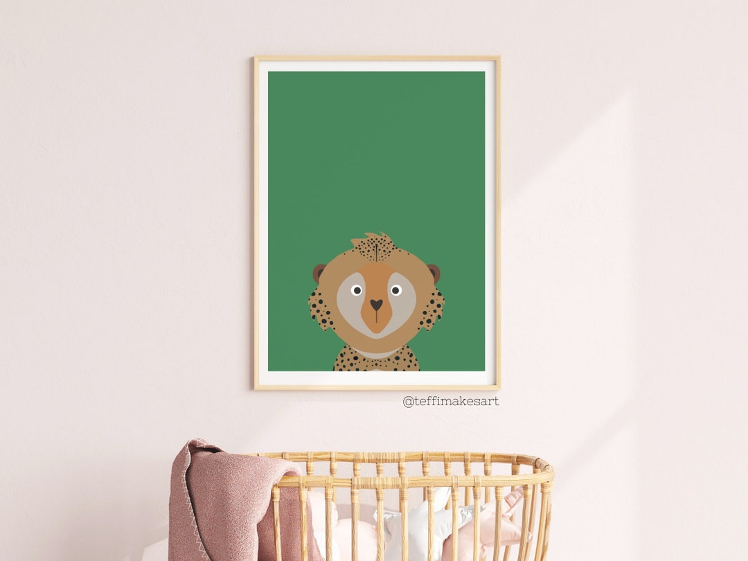 Cheetah Nursery Art Print: Gender Neutral Decor (digital Download) - Etsy