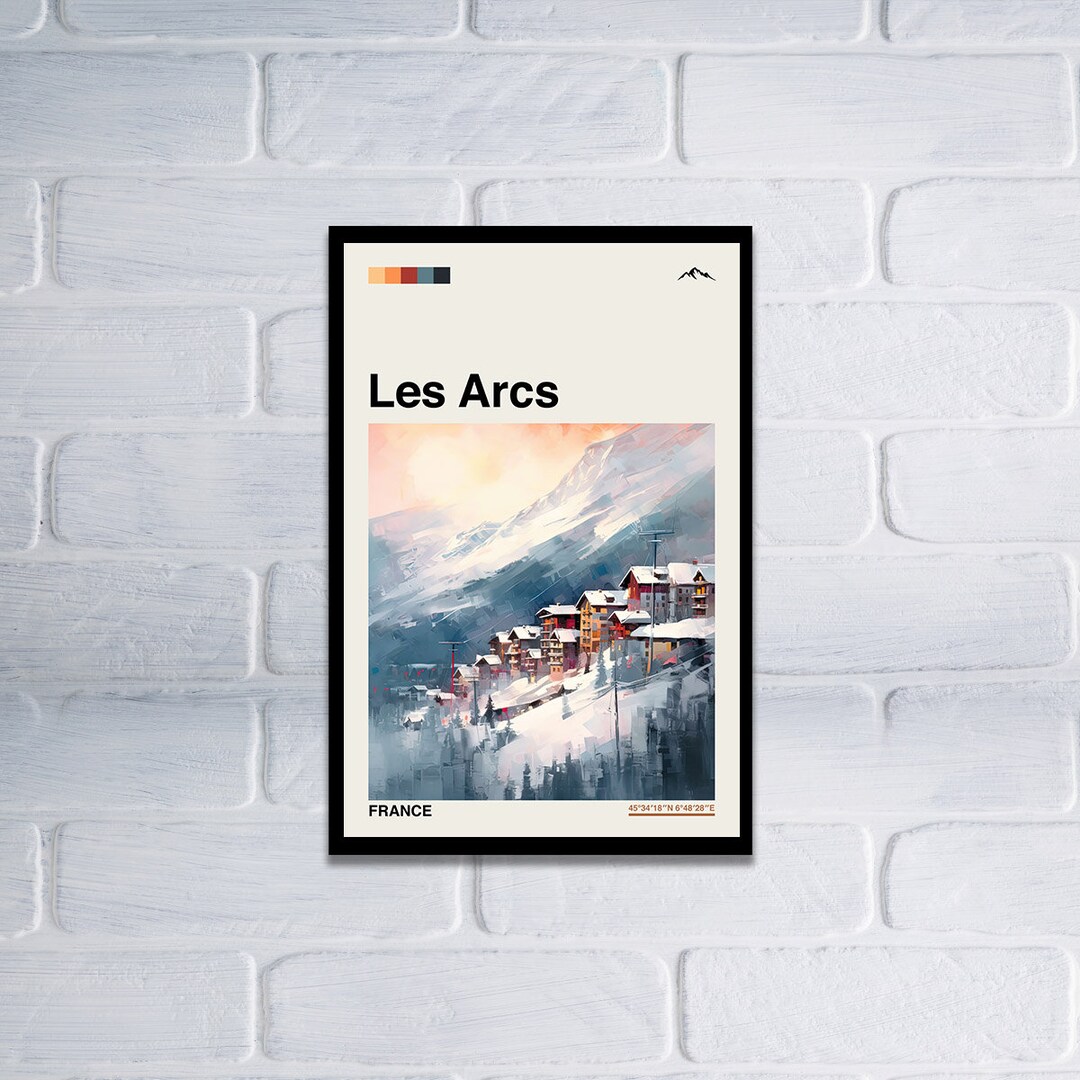 Les Arcs Poster Les Arcs Print Oil Painting Art Abstract - Etsy
