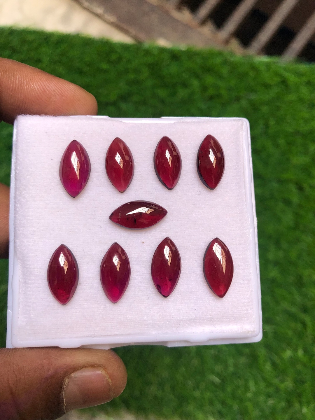 Natural Garnet Cabochon, Red Garnet, Garnet Marquise, Loose Gemstone ...