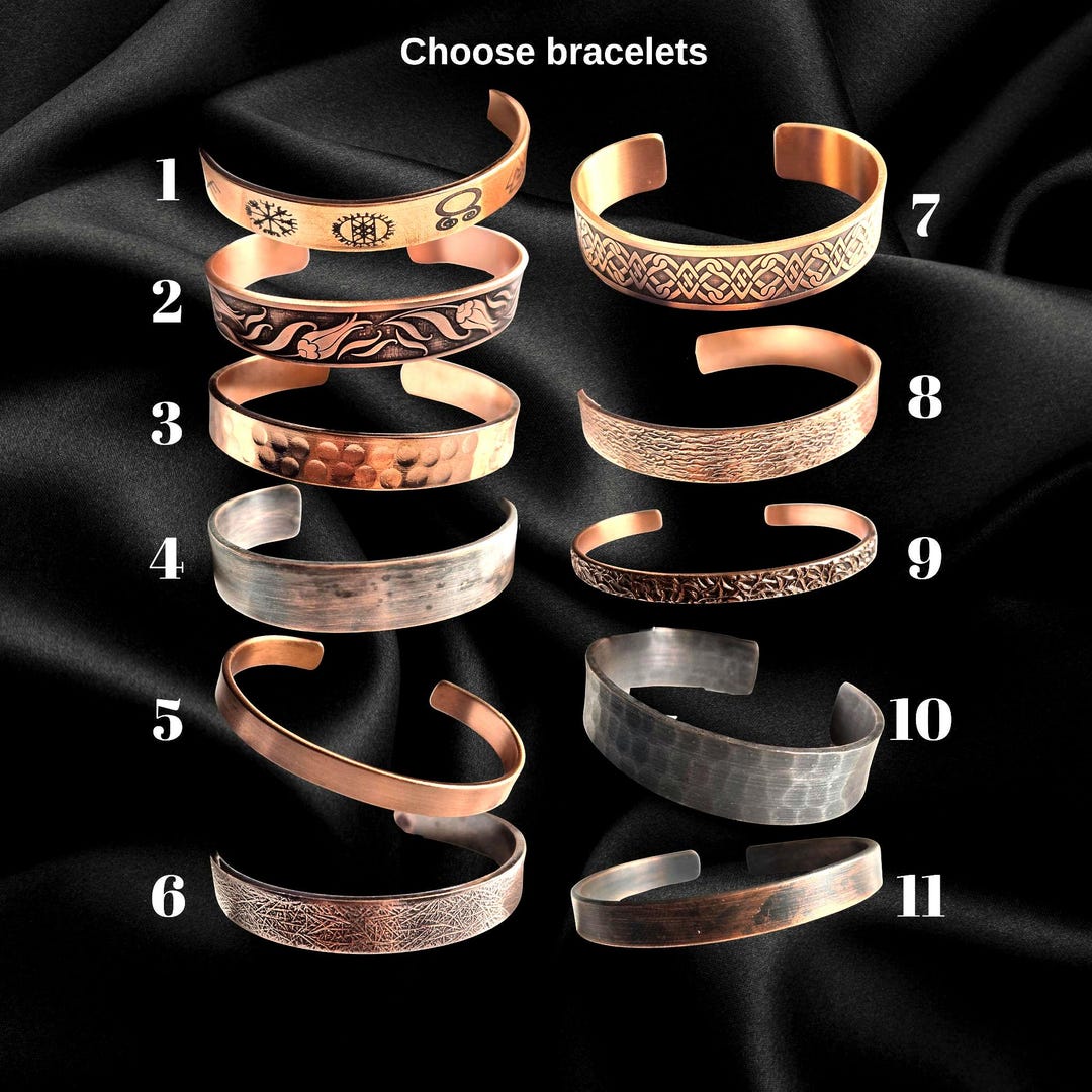 Handmade Copper Bracelets: Minimalist Matching Jewelry Gift - Etsy