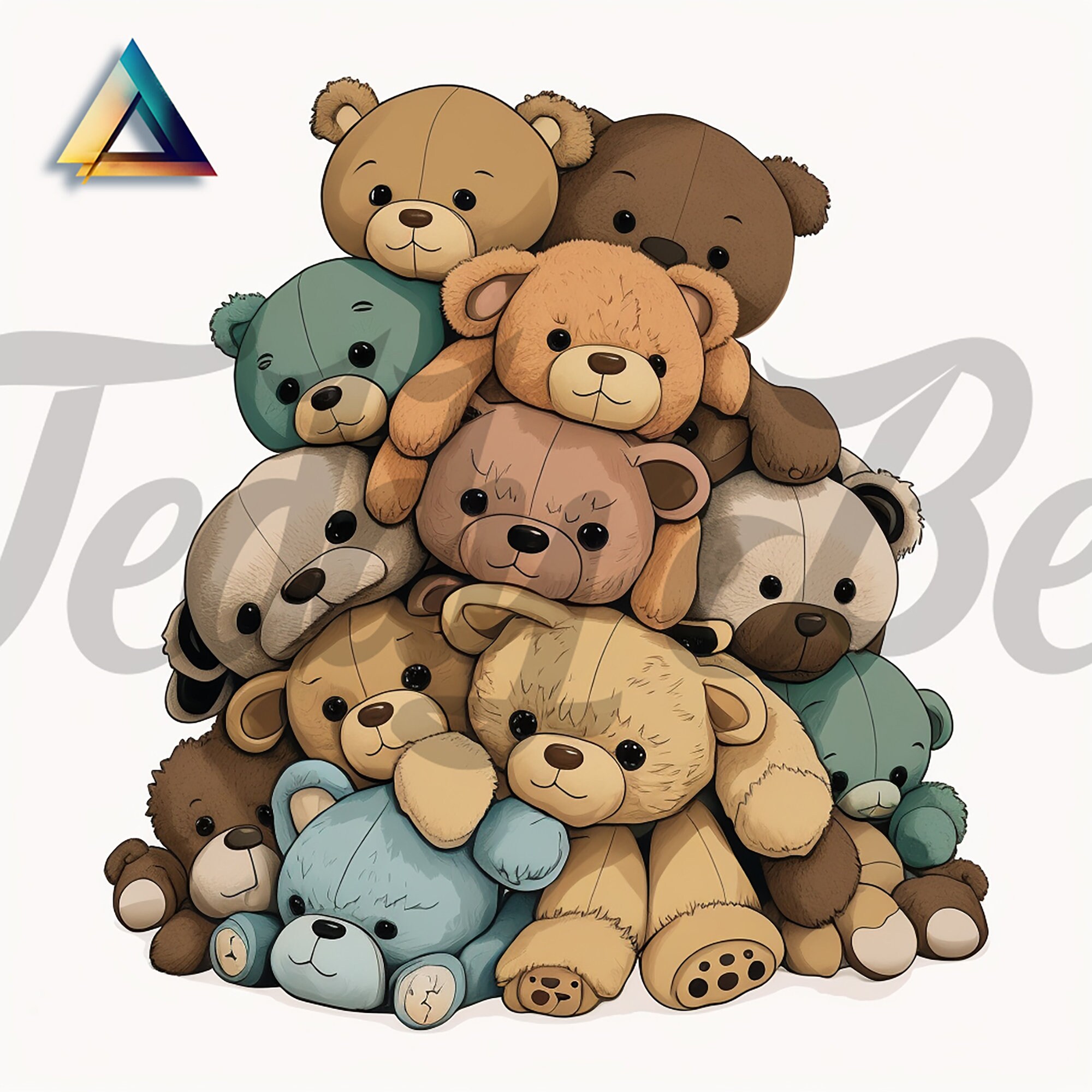 Teddy Bears Clip Art 10 High Quality Svgs and Pngs Digital Download ...