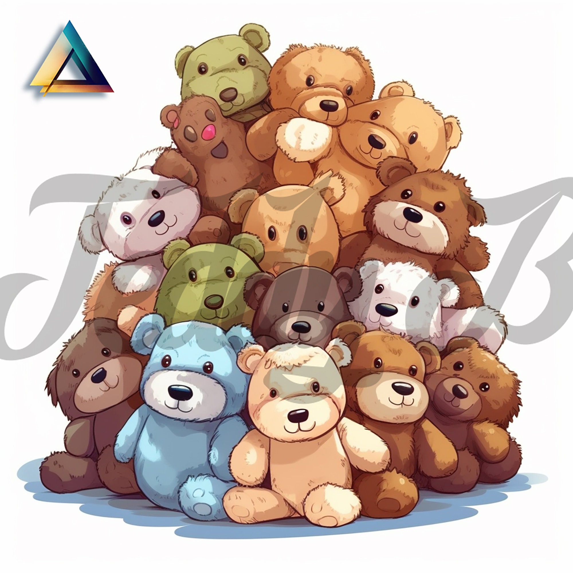 Teddy Bears Clip Art 10 High Quality Svgs and Pngs Digital Download ...