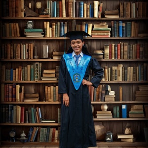 20 Retro Bookshelf Graduation/back to School Digital Backgrounds, Class ...