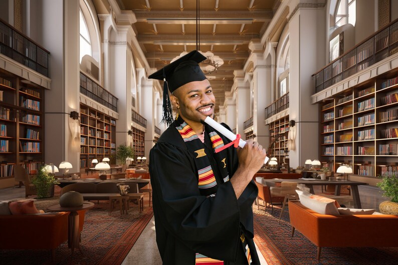 14 Grand Library Hallway Graduation Digital Backgrounds Class - Etsy