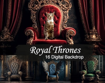 13 Rose Throne Digital Backdrops, Maternity Backdrop Overlays, Luxury ...