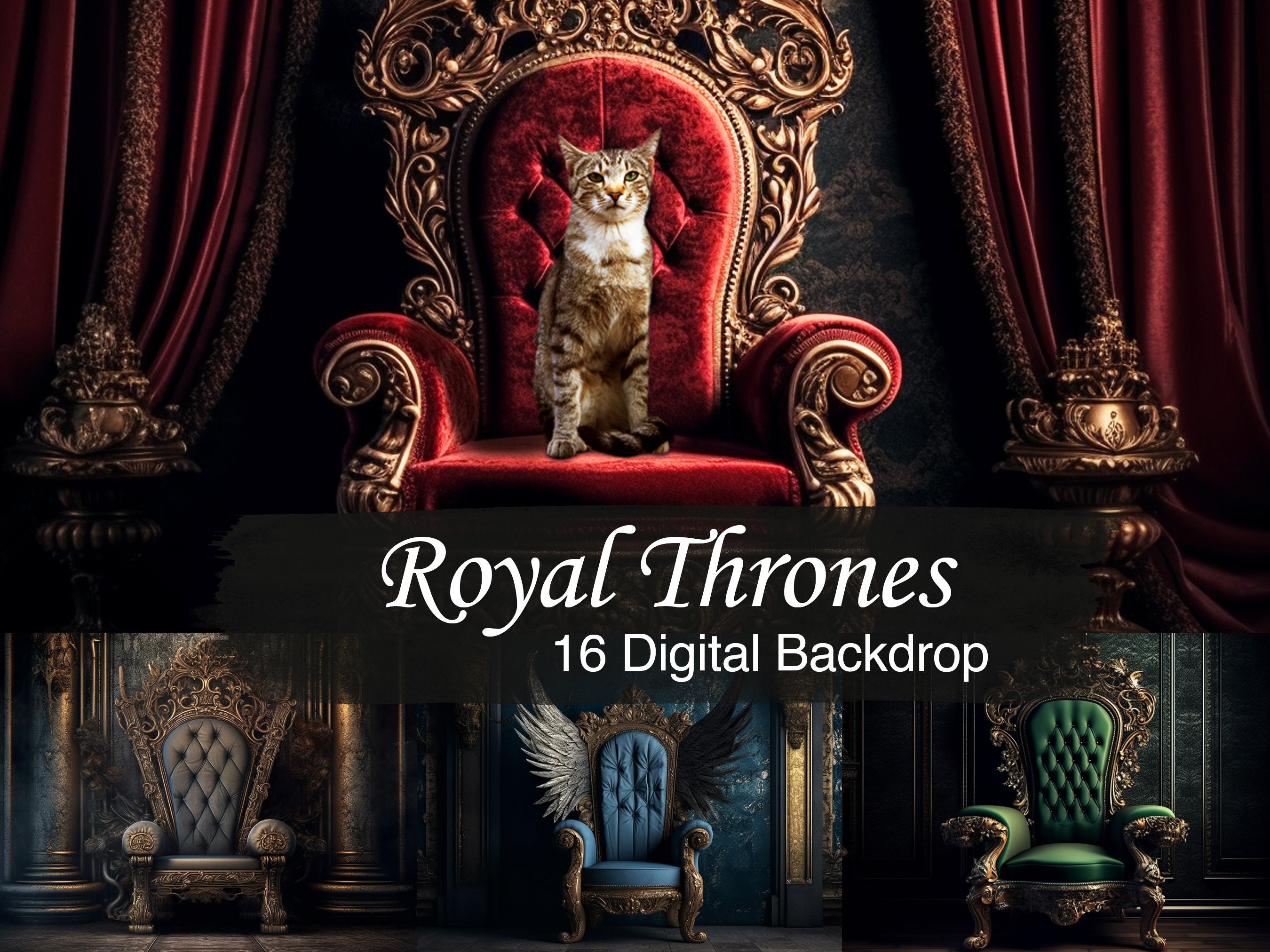 Royal Throne Chair Digital Backdrops, Maternity Backdrop Overlays ...