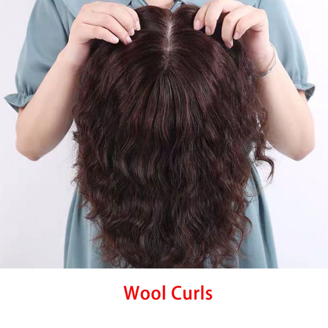 Long Curly Wool Curls One Piece Bangs Wig for Women With Thin - Etsy Canada