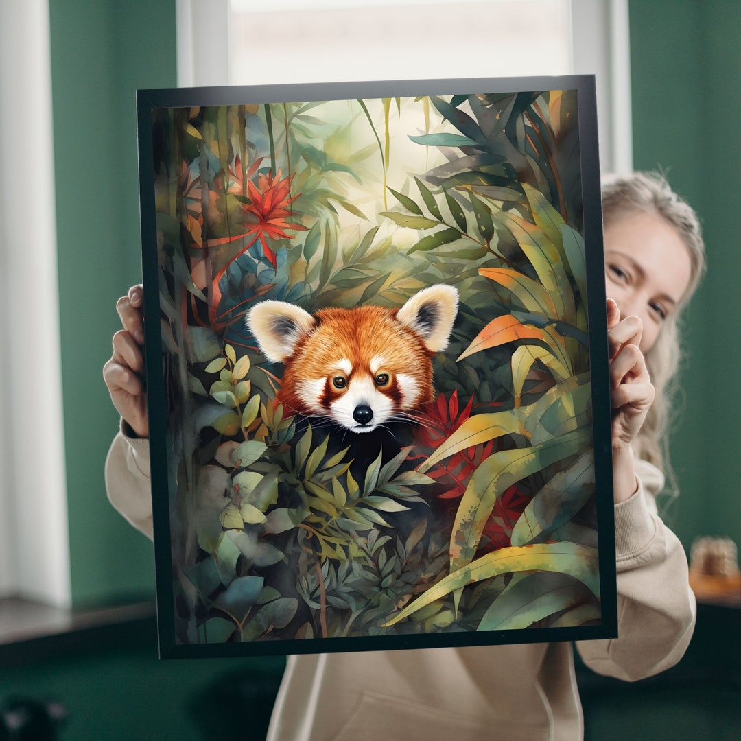 4 Jungle Animal Posters Instant Download Wall Decor, XXL Tropical ...