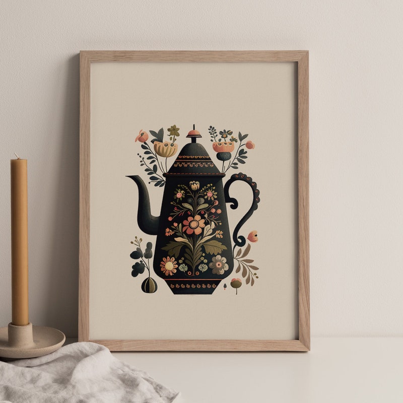 Swedish Coffee Pot Art - Etsy