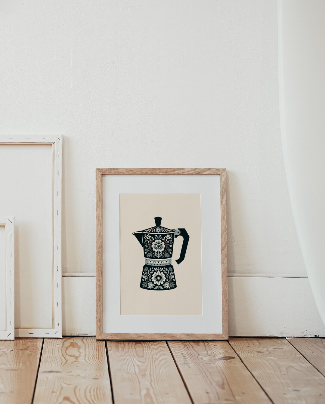 Scandinavian Folk Art Coffee Maker, Espresso Art, Coffee Wall Art ...
