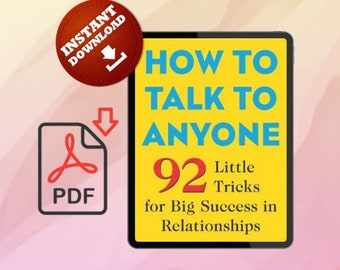 How to Talk to Anyone: 92 Little Tricks for Big Success in Relationships - Etsy UK