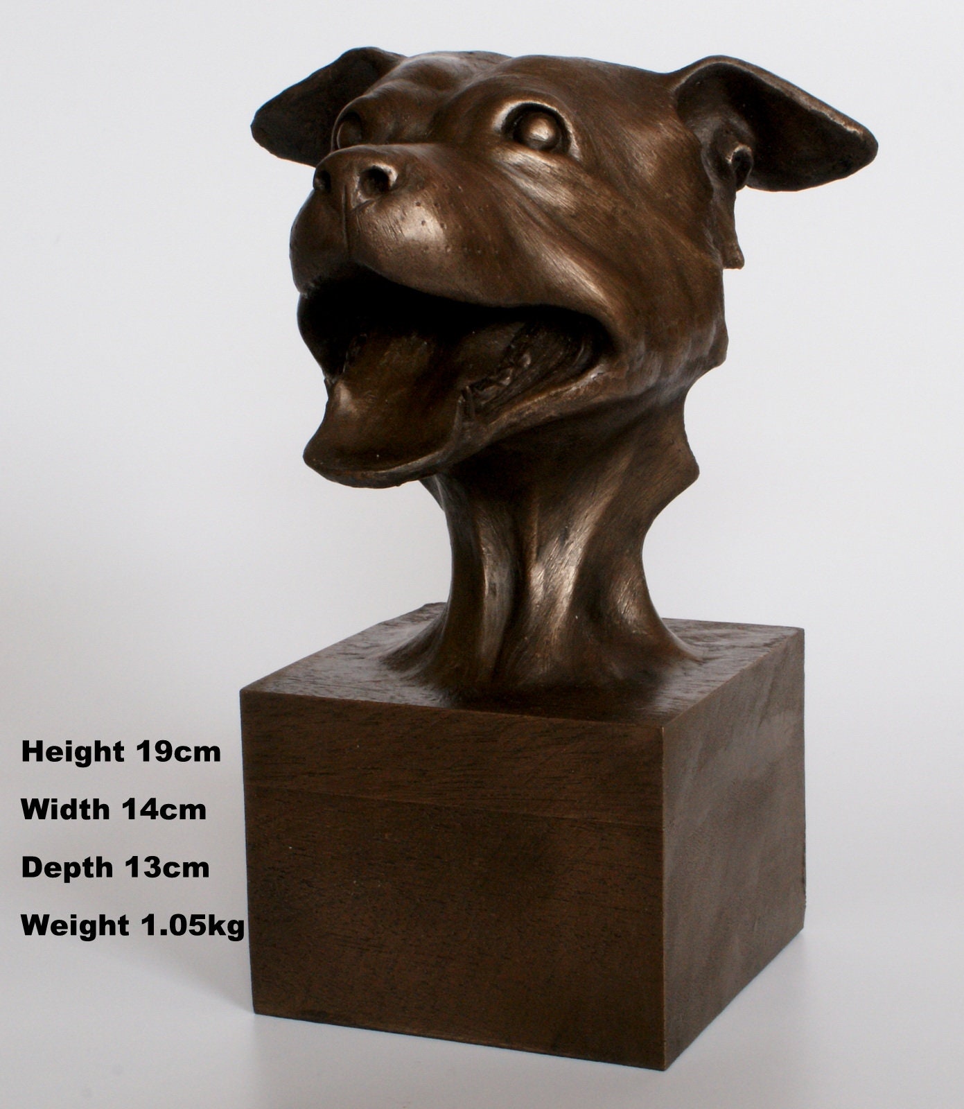 Bronze Statuette, Dog, Bust, Collectable, Gift, Cold Cast Bronze ...